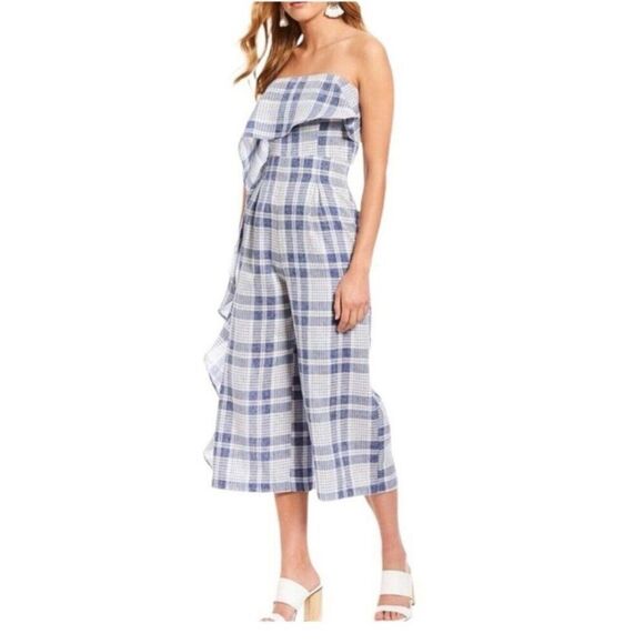 Gianni Bini | Dresses | Gianni Bini Womens Ruffle Front Navy White ...